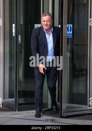 Piers Morgan, broadcaster, journalist and presenter, close up face ...