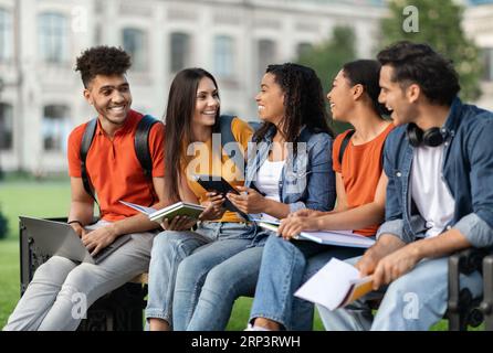 Caucasian student preparing for university exams Stock Photo - Alamy
