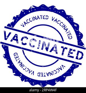 Vaccinated grunge rubber stamp on white background, vector illustration ...