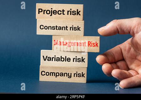 Wooden blocks with symbol of project management concept Stock Photo - Alamy