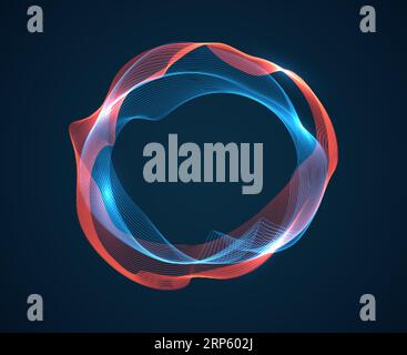 Audio frequency. Neon music sound waves for radio equalizer. Voice ...