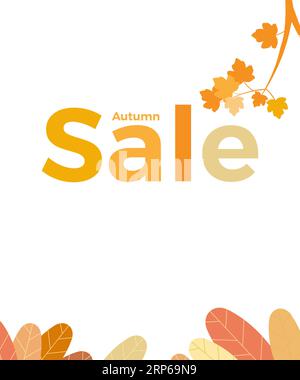 Autumn sale background layout decorate with leaves for shopping sale or ...