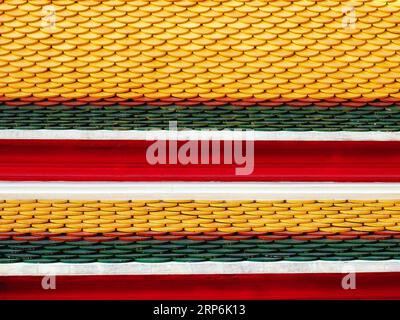 Colorful overlapping roof tiles Stock Photo - Alamy