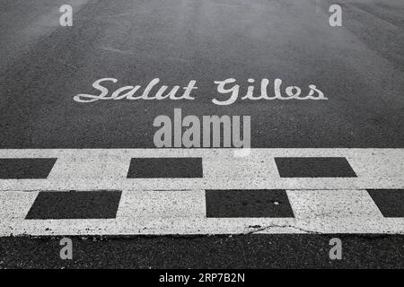 Track markings, finish line, F1 Grand Prix Racetrack, Montreal ...