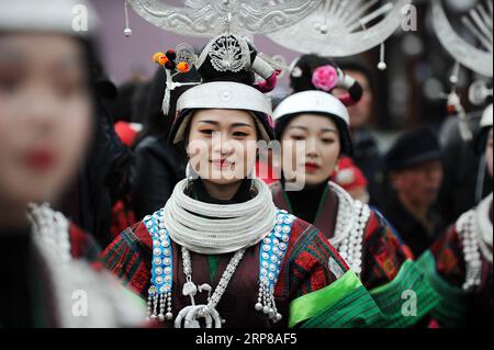 (190224) -- KAILI, Feb. 24, 2019 (Xinhua) -- Aerial photo taken on Feb ...