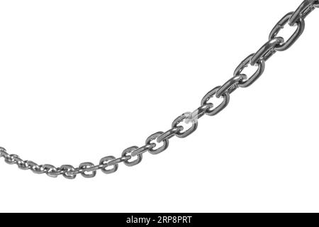 One common metal chain isolated on white Stock Photo - Alamy