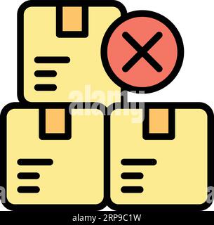 Defective product box icon outline vector. Return check. Consumer ...