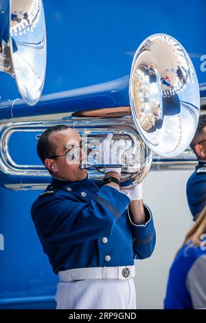 September 02, 2023: Air Force quarterback John Busha (12) runs the ball ...