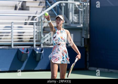 Maya Joint, of Australia, during a match against Leylah Fernandez, of ...