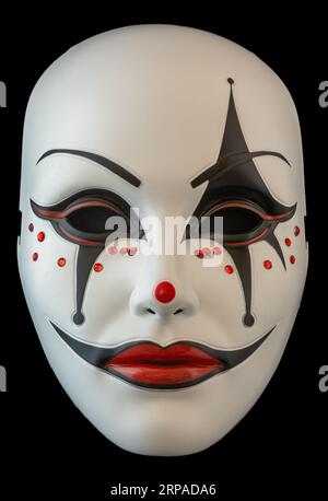 Jester Masquerade mask isolated on black Stock Photo - Alamy