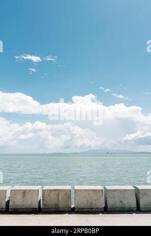 Esplanade Walkway and seascape in Georgetown, Penang island, Malaysia ...