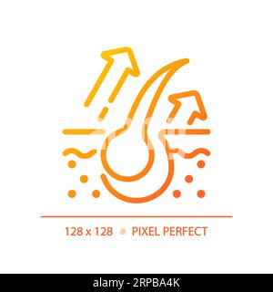 2D hair bulb thin linear gradient icon Stock Vector Image & Art - Alamy