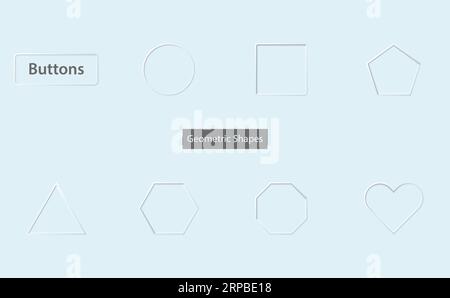 Neumorphism ui design geometric shapes Stock Vector Image & Art - Alamy