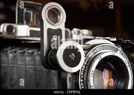 Vintage photo folding camera medium format films Stock Photo - Alamy