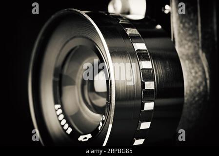 Retro film movie camera lenses Stock Photo - Alamy