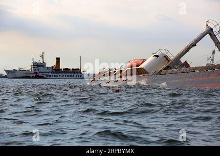 Shipwreck of smuggling cargo Captain Ufuk, capsized & sank in Manila ...