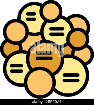Peptide icon outline vector. Molecule acid. Protein structure Stock ...