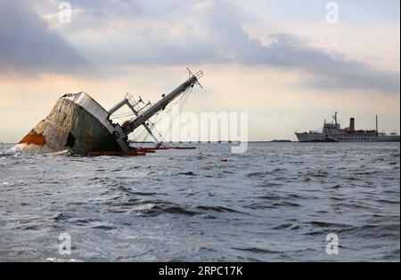 Shipwreck of smuggling cargo Captain Ufuk, capsized & sank in Manila ...