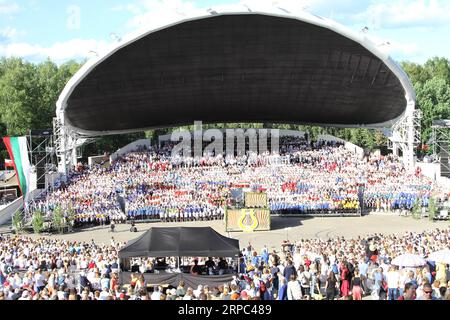 View of the festival grounds with audience, June 21, 2026 Stock Photo ...