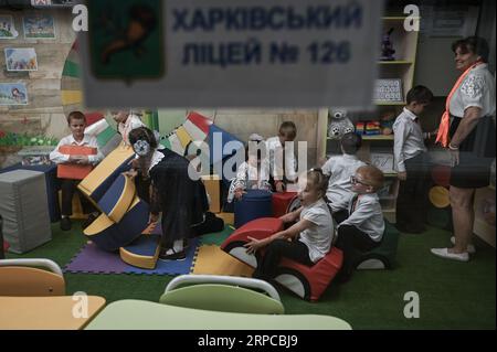 Ukraine. 04th Sep, 2023. Ukrainian government officials visit school ...