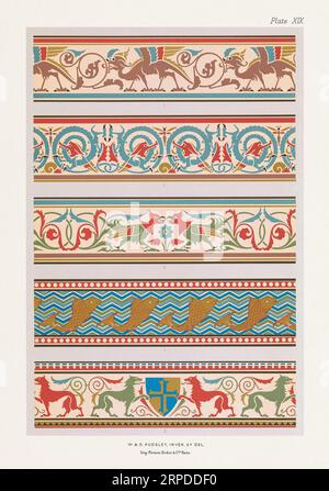 Medieval designs. Stencil art. Medieval bands and borders in rich ...