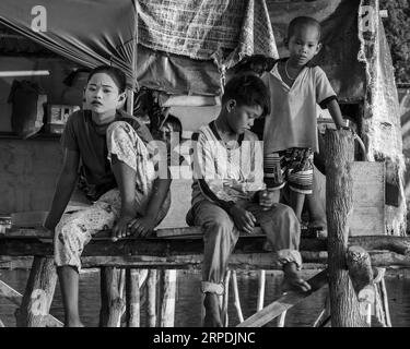 Faces of sea gypsies Semporna Sabah Stock Photo - Alamy