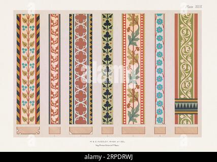 Medieval bands and borders in rich colors Stock Photo - Alamy