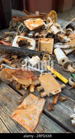 Rusted old stuff. Rusty items that have become unusable Stock Photo - Alamy