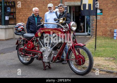 The Flying Millyard motorcycle on display at the Bicester Flywheel held ...