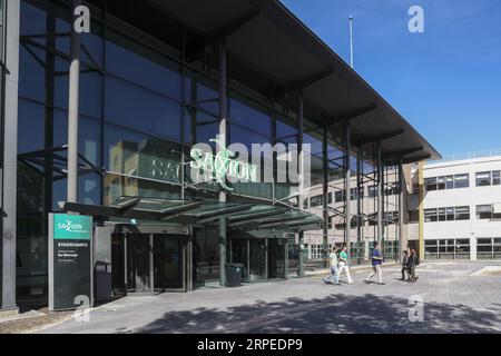 ENSCHEDE - Exterior of the Saxion University of Applied Sciences. The ...