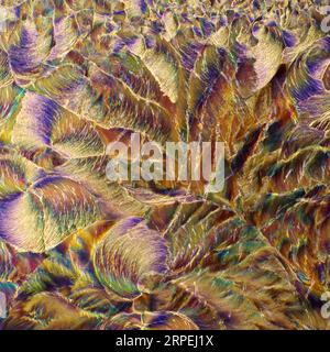 Salicylic acid crystals in polarized light Stock Photo - Alamy