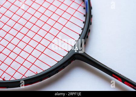 Doha, Qatar - September 4, 2023: Yonex badminton racket isolated on ...