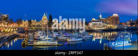 Panoramic of Inner harbor in Victoria, British Columbia, Canada Stock ...
