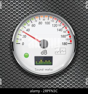 The Decibel Scale sound level Stock Vector Image & Art - Alamy