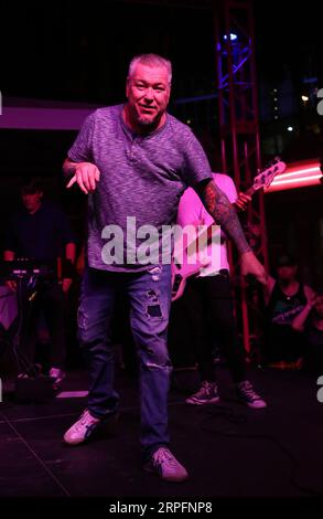 Las Vegas, Nevada. August 4, 2017. Distant Shot of the fountain near ...