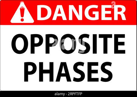 Danger Sign, Opposite Phases Stock Vector Image & Art - Alamy