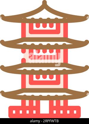shinto shrine building shintoism color icon vector illustration Stock Vector Image & Art - Alamy