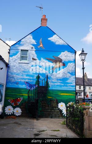 A gable end mural on Cheapside in Knarwborough,North Yorkshire by ...