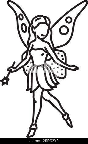 Cartoon fairy with wings illustration Stock Vector Image & Art - Alamy