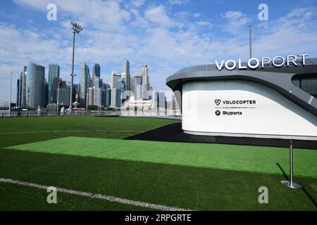 Volocopter, the pioneer of urban air mobility (UAM), shows a full-scale ...