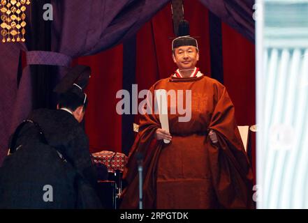 191022 -- TOKYO, Oct. 22, 2019 Xinhua -- Japanese Empress Masako ...