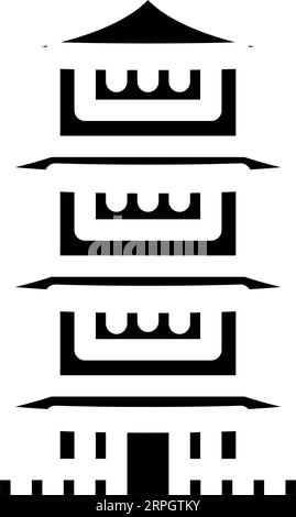 shinto shrine building shintoism glyph icon vector illustration Stock Vector Image & Art - Alamy