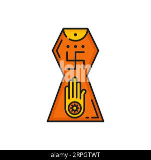 swastika hinduism line icon vector illustration Stock Vector Image ...