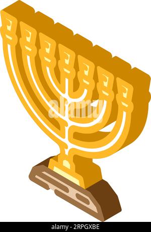 menorah jewish isometric icon vector illustration Stock Vector Image ...