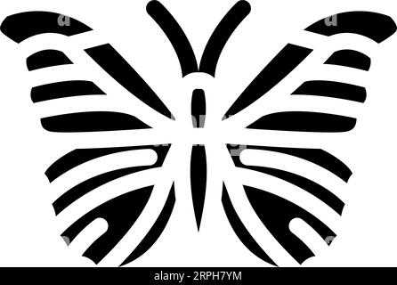 giant blue morpho spring glyph icon vector. giant blue morpho spring ...
