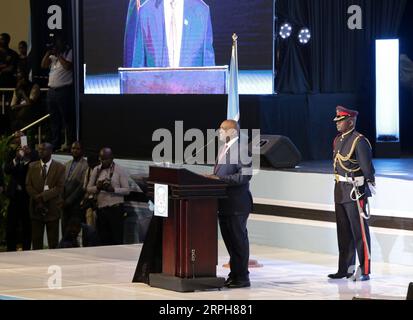 191101 -- GABORONE, Nov. 1, 2019 Xinhua -- Botswana s president-elect ...