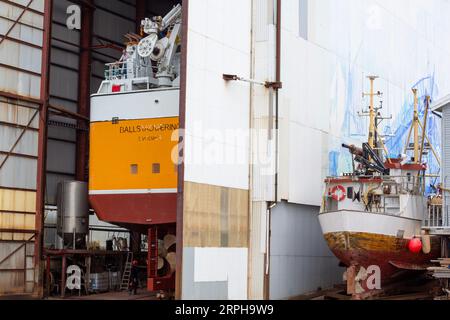 Shipyard, Ballstad fishing village, Lofoten Islands, Nordland County ...