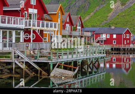 Ballstad fishing village, Lofoten Islands, Nordland County, Norway ...