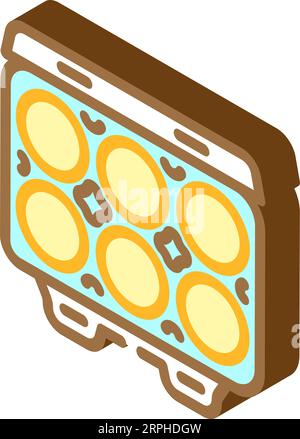 egg box hen isometric icon vector illustration Stock Vector Image & Art ...
