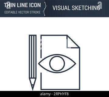 website sketching line icon, outline symbol, vector illustration ...